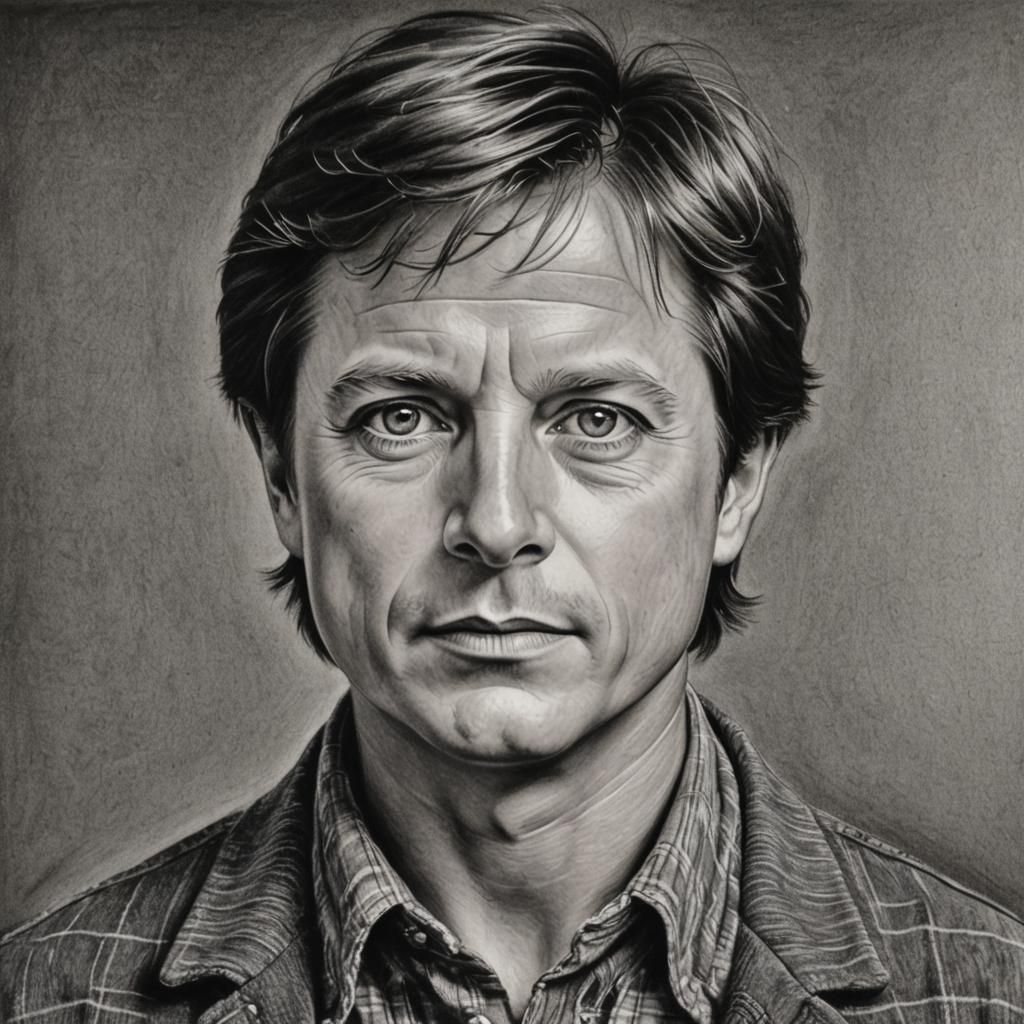 Portrait of Michael J Fox - AI Generated Artwork - NightCafe Creator