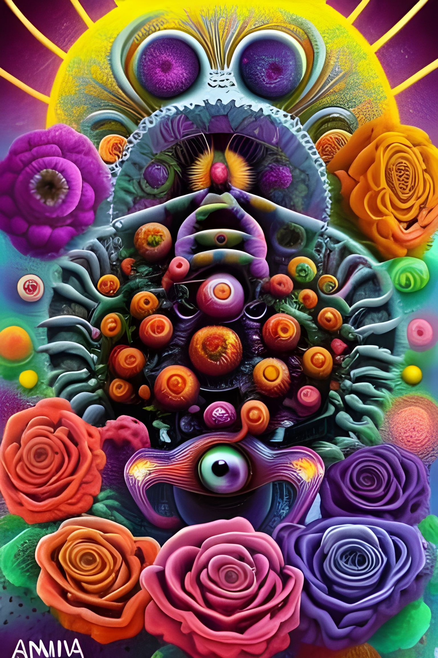 Alien roses - AI Generated Artwork - NightCafe Creator