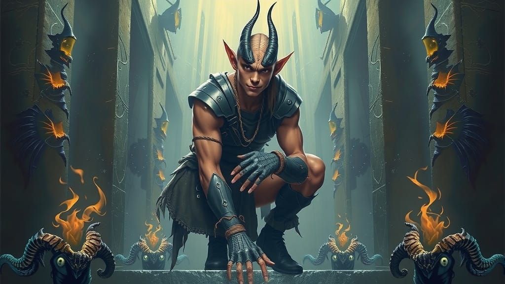 Dark Fae Assassin Exudes Malevolent Power - AI Art