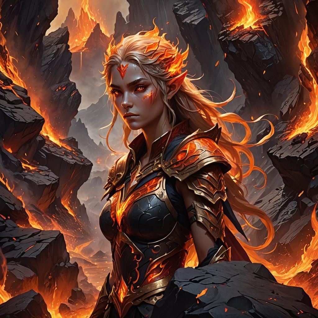 Flame Elf rises - AI Generated Artwork - NightCafe Creator