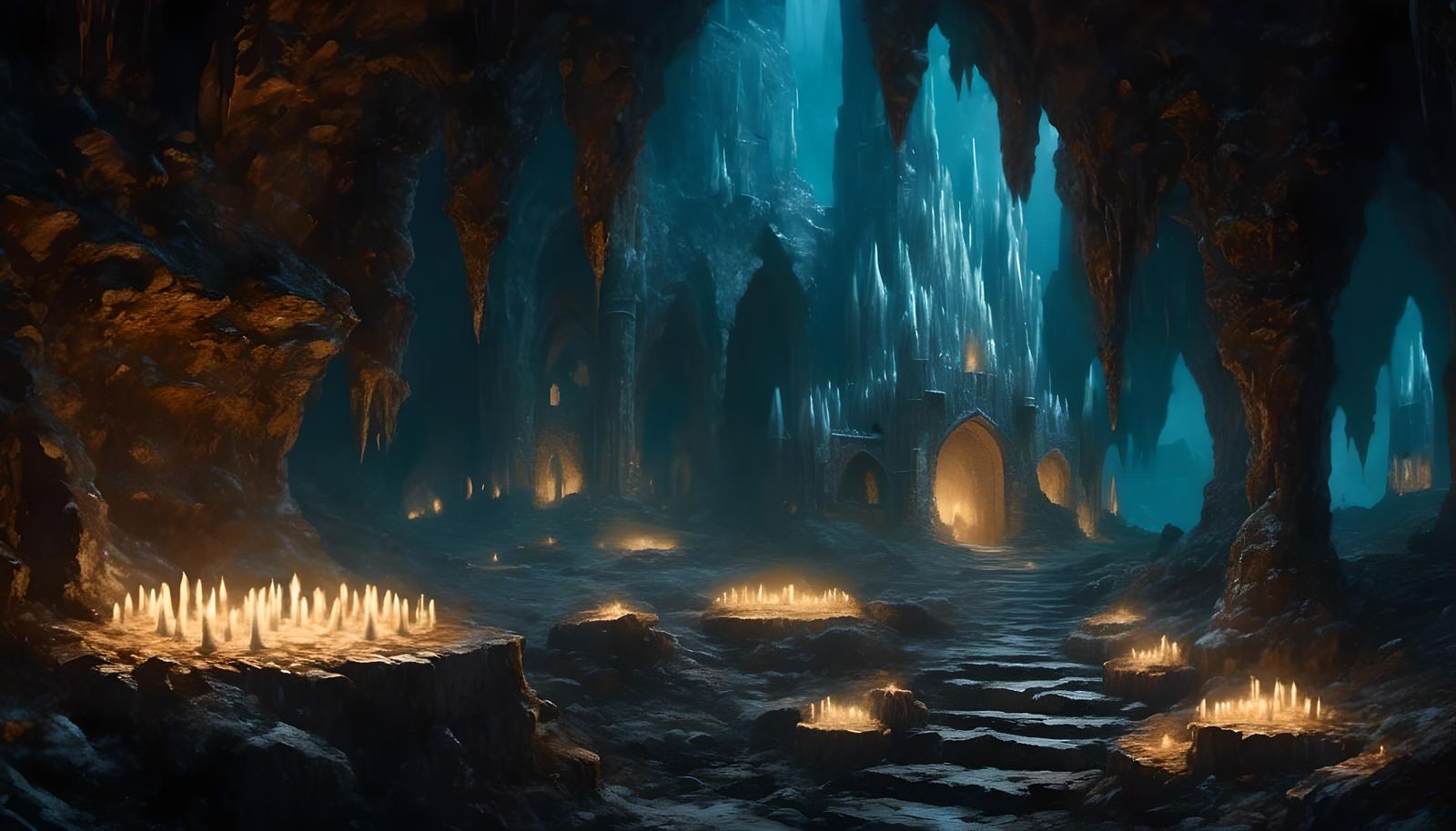 Castle in the Underdark 3 - AI Generated Artwork - NightCafe Creator