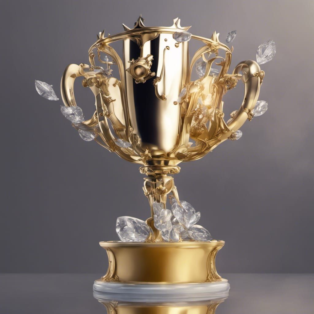 golden trophy, epic royal background, big royal uncropped crown cup ...