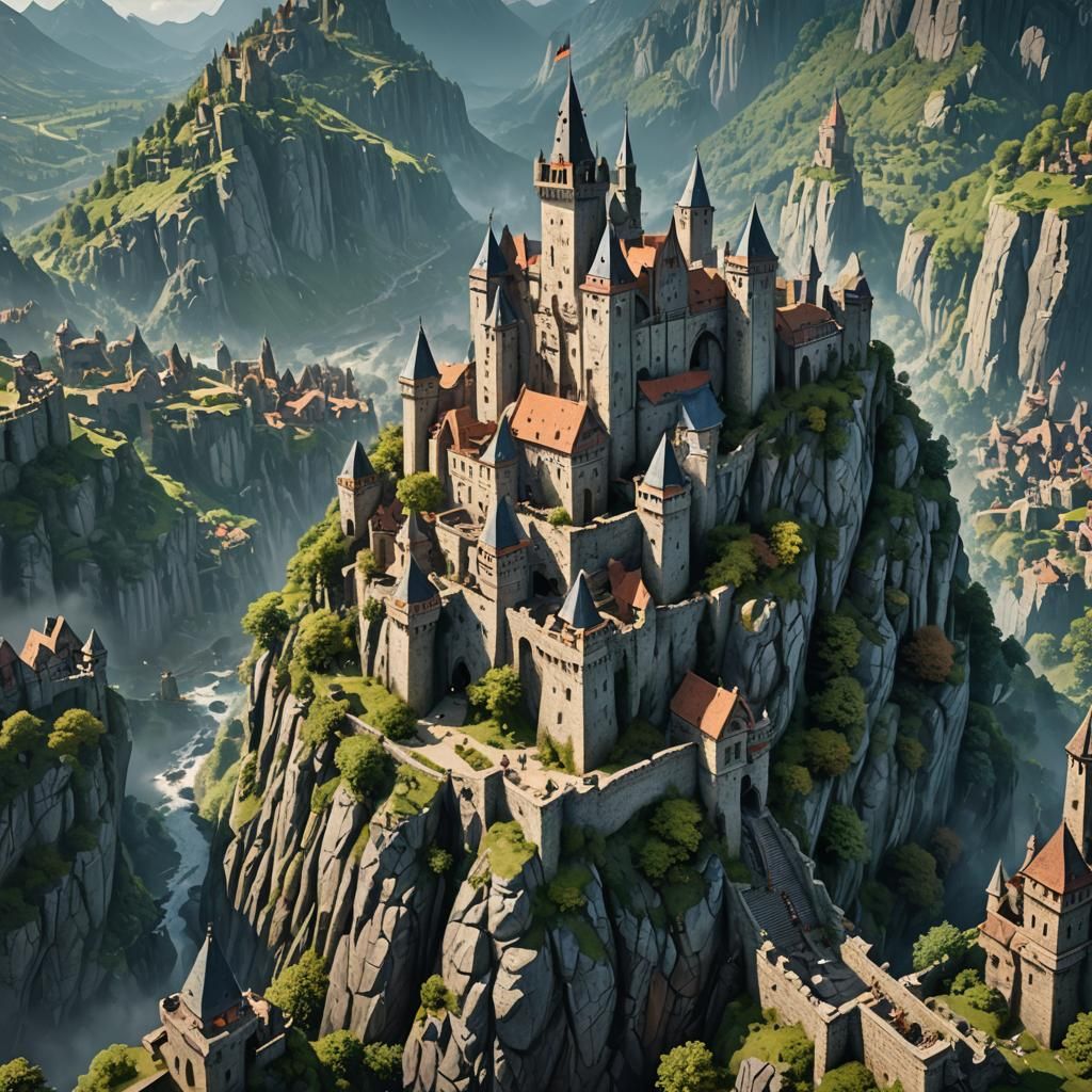 Capital City - Epic Medieval Castle in Epic 3D Videogame Gra...