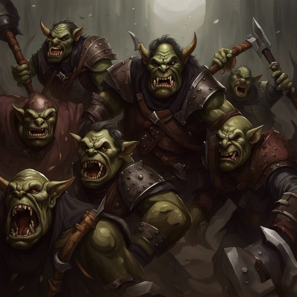 a race of orcs. they have claw-like hands. they travel in large groups ...