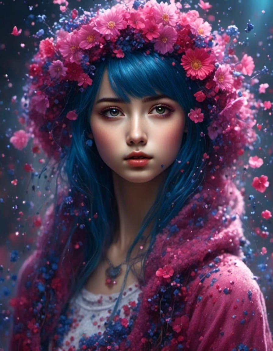 flower crown - AI Generated Artwork - NightCafe Creator