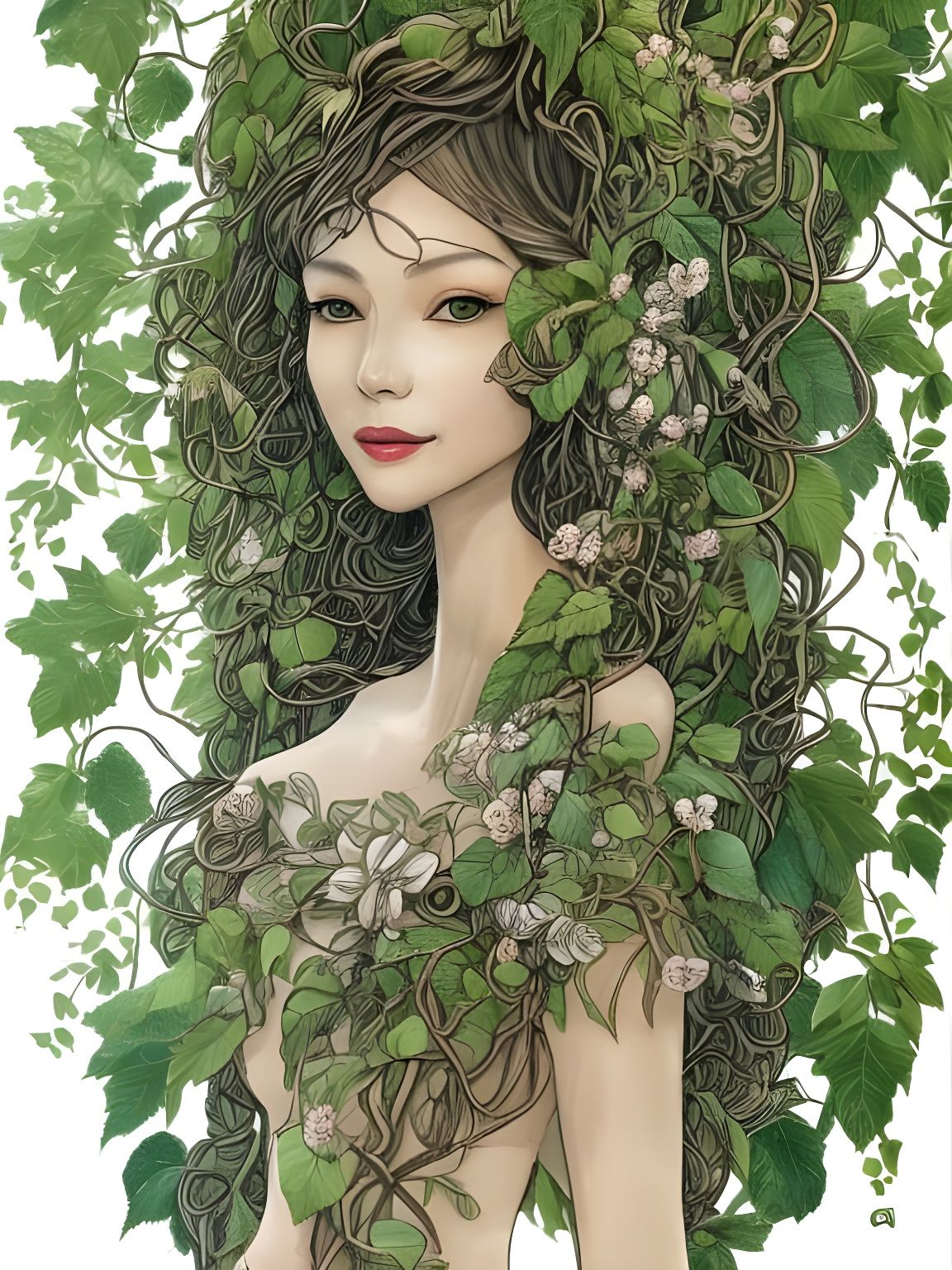 The Lady of the Vines - AI Generated Artwork - NightCafe Creator