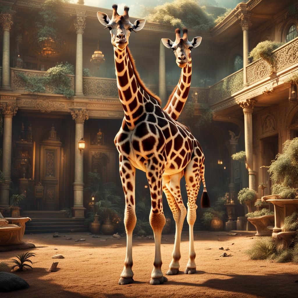 Mysterious, clumsy, delightful, comedian, giraffe - AI Generated ...