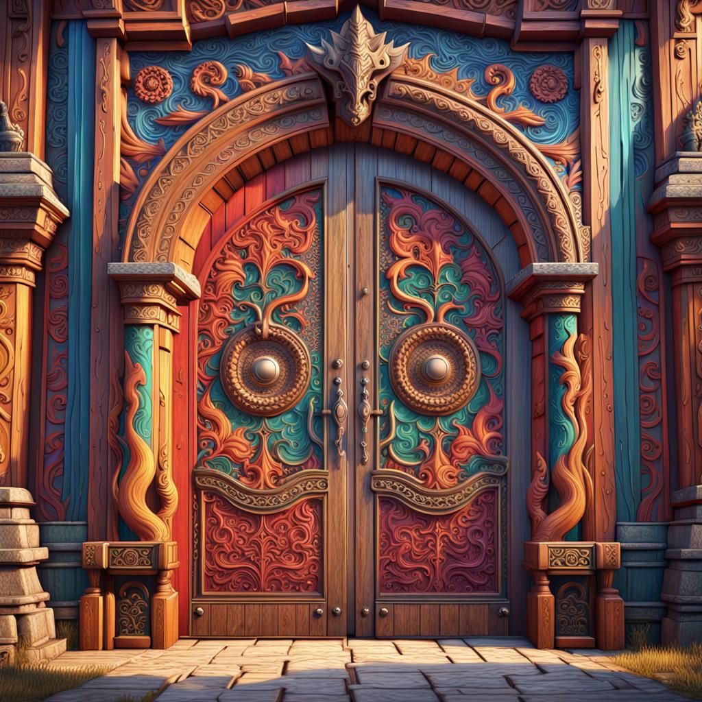 Colorful door - AI Generated Artwork - NightCafe Creator