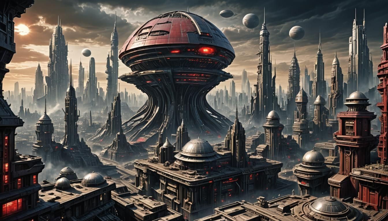 Alien Mega City - AI Generated Artwork - NightCafe Creator