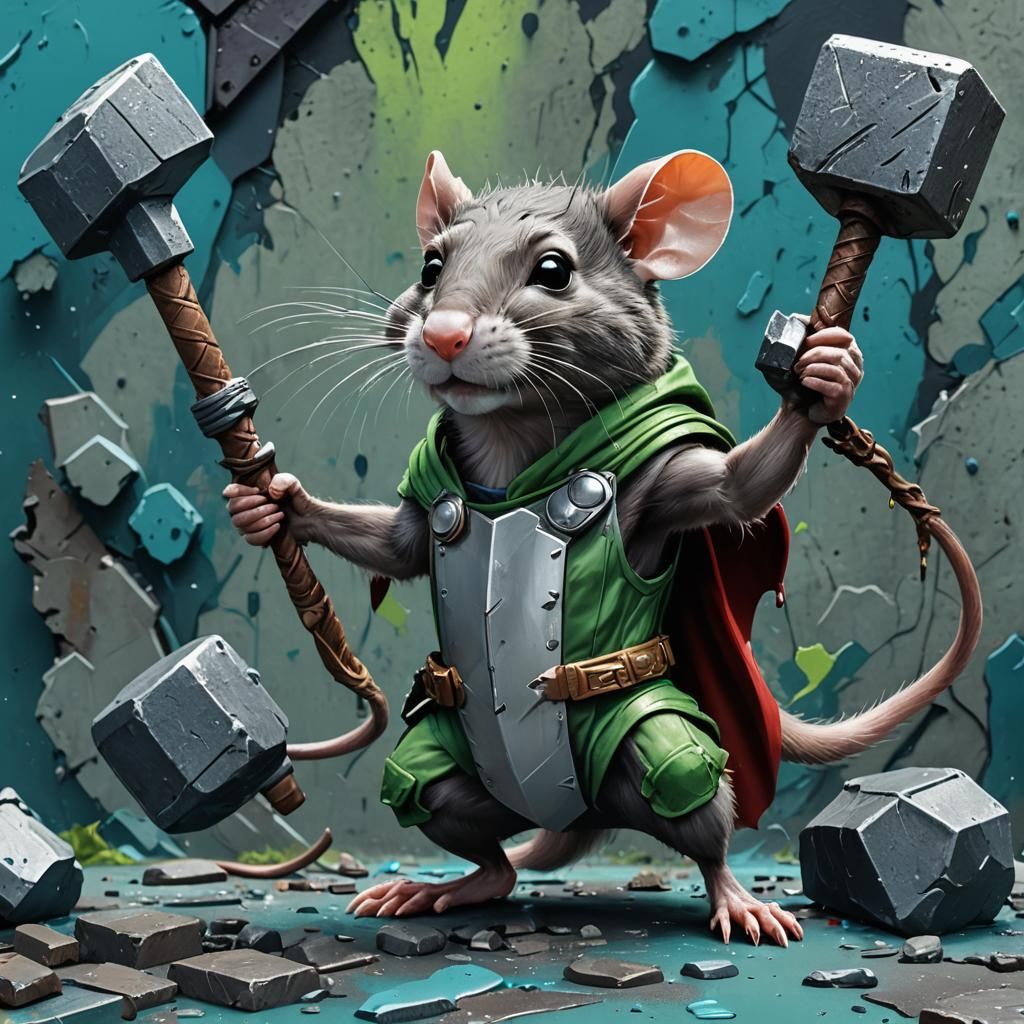 Rat Master of Hammers - AI Generated Artwork - NightCafe Creator