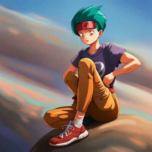 Bulma is waiting - AI Generated Artwork - NightCafe Creator