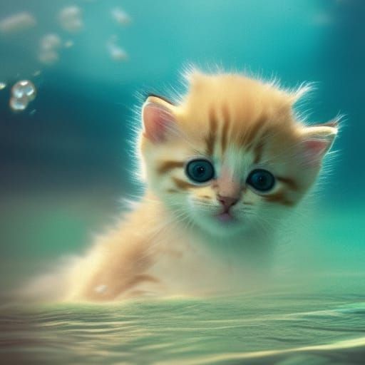 Ocean Kitten - AI Generated Artwork - NightCafe Creator