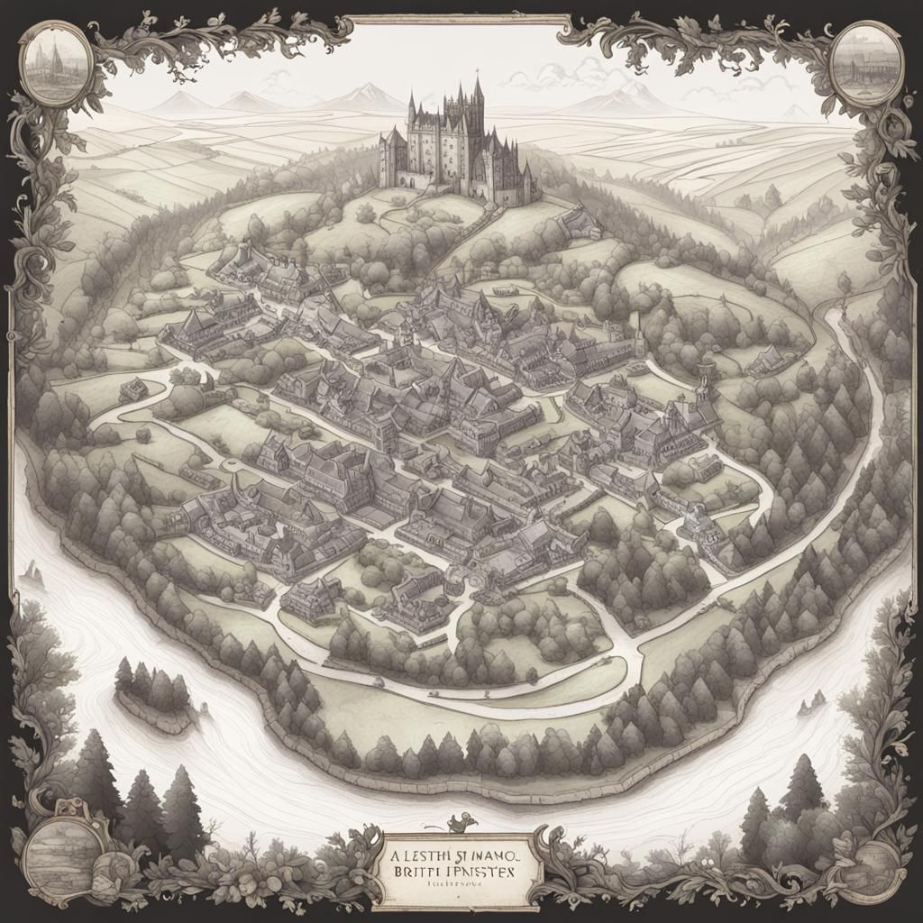 Town Map. - AI Generated Artwork - NightCafe Creator