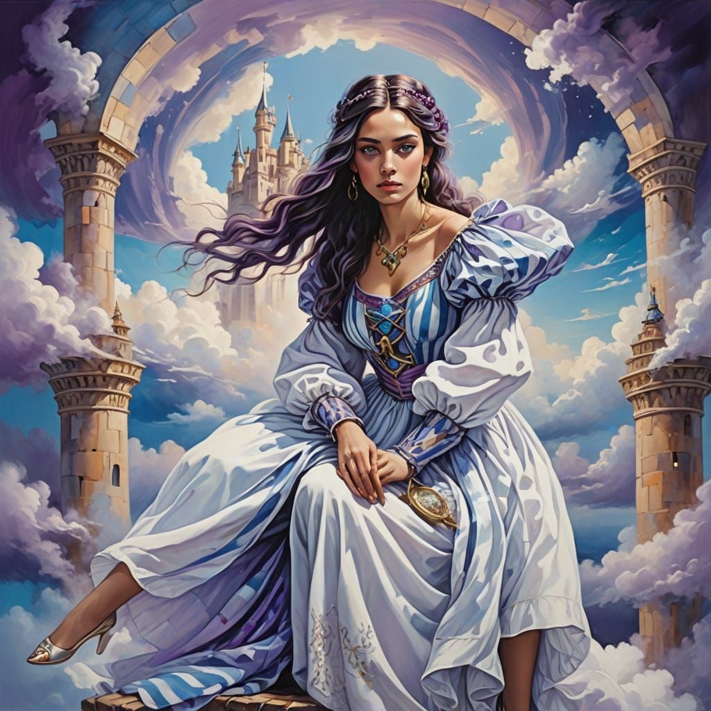 Surrealist Pirate Princess Reigns in Whimsical Clo... - AI Art