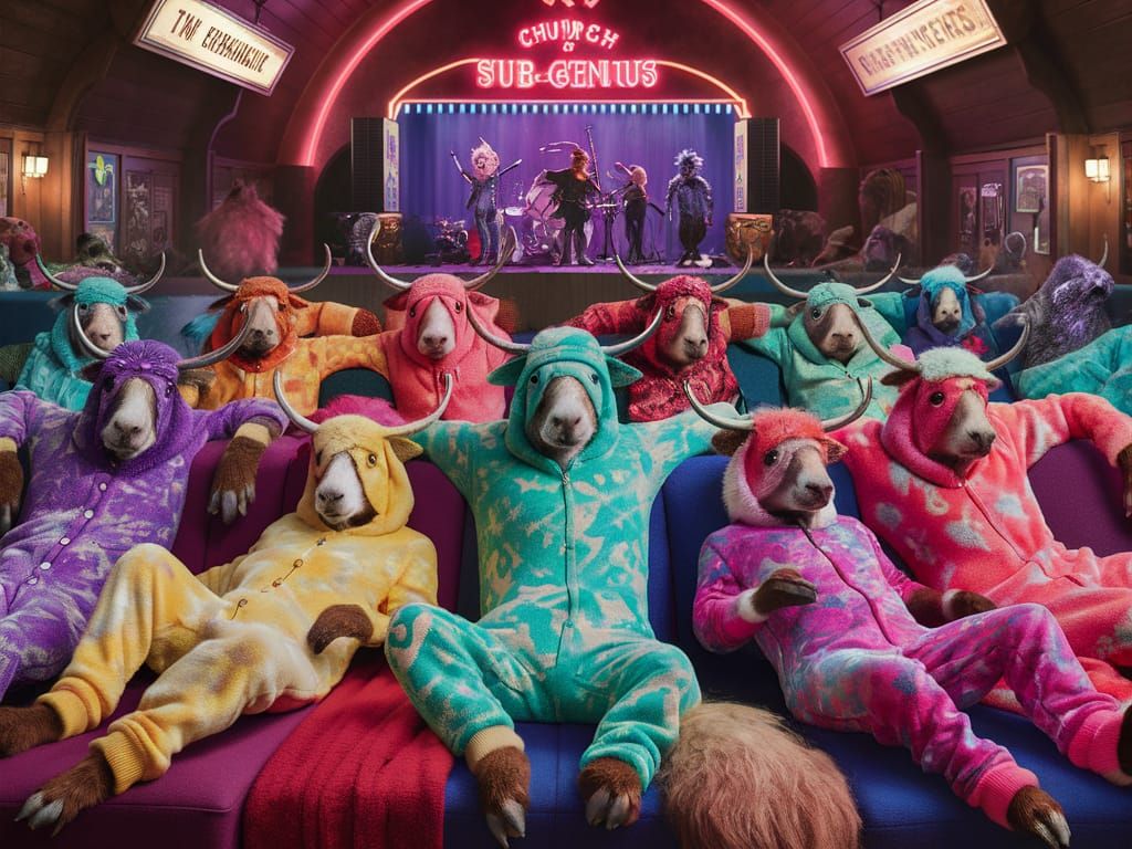 pixie yaks in batik onesies relax in the comfortable surrounds of the ...