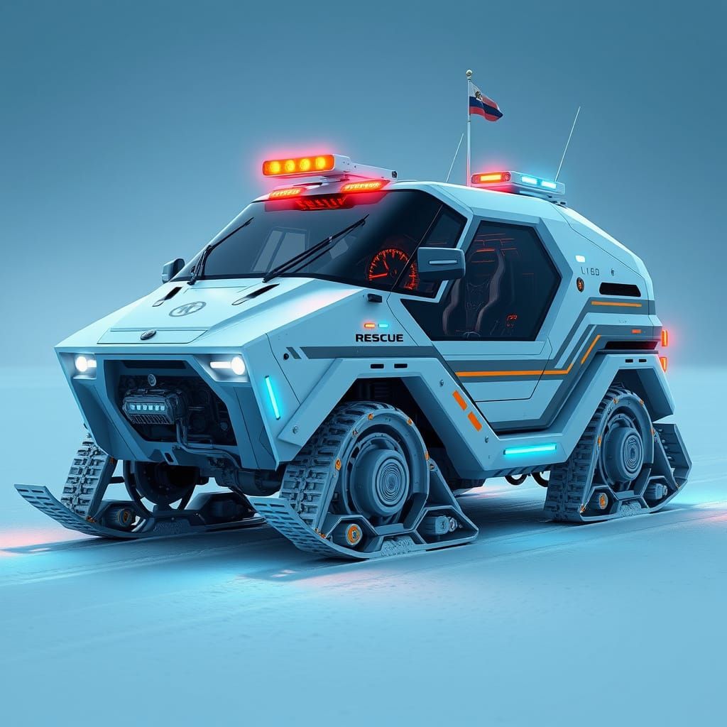 POLE-STAR. x200 ultracat - Hyperrealistic Snow Rescue Vehicl...