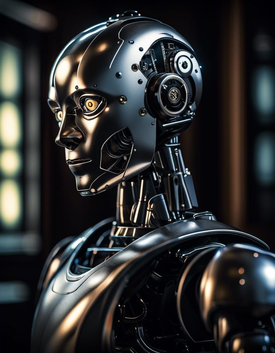 Butler humanoid robot - AI Generated Artwork - NightCafe Creator