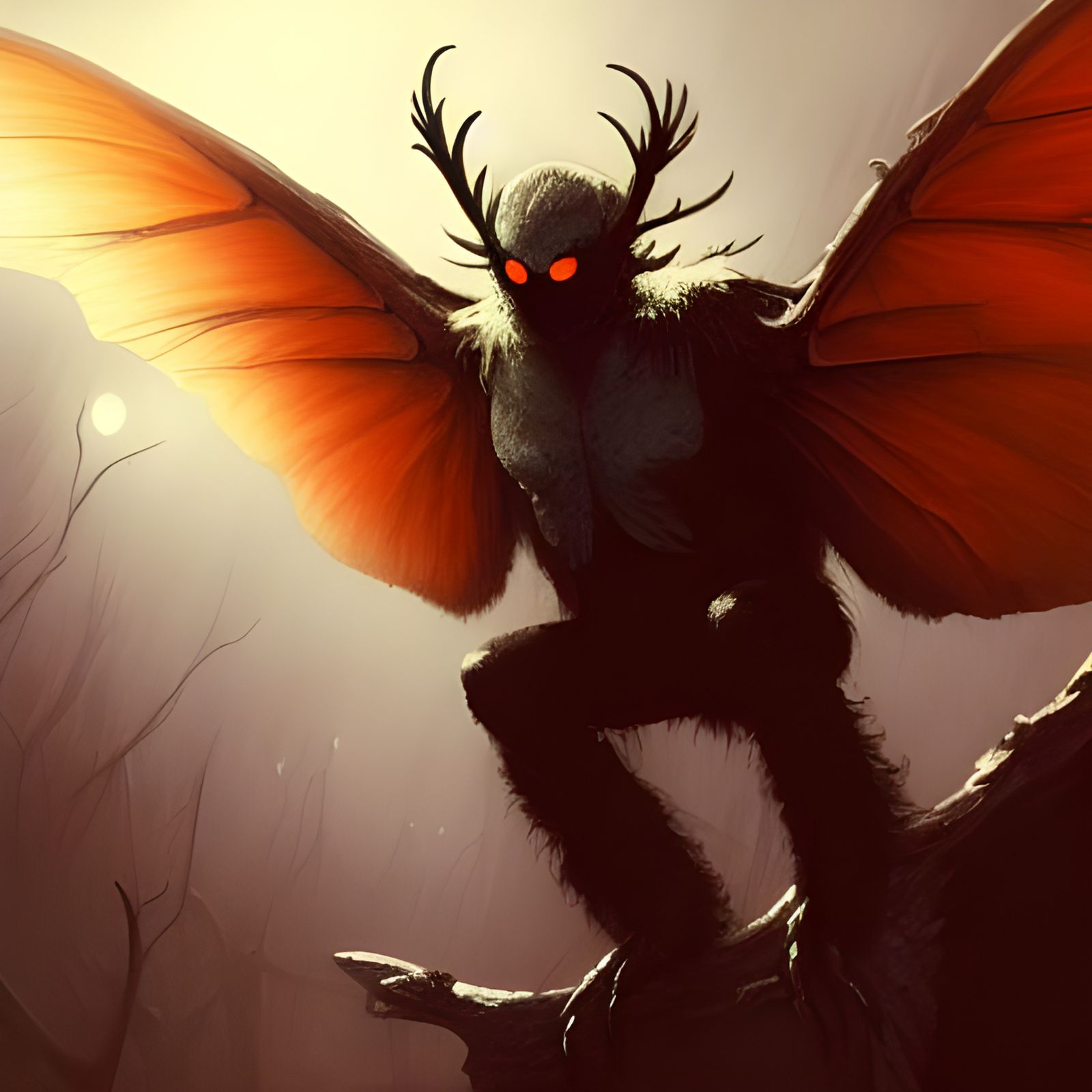 Mothman - AI Generated Artwork - NightCafe Creator