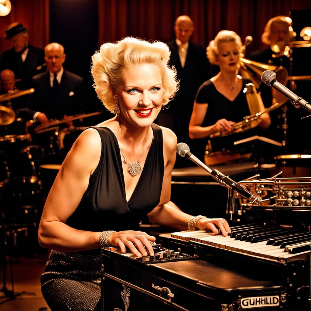 Jazz lady playing a special piano. - AI Generated Artwork - NightCafe ...