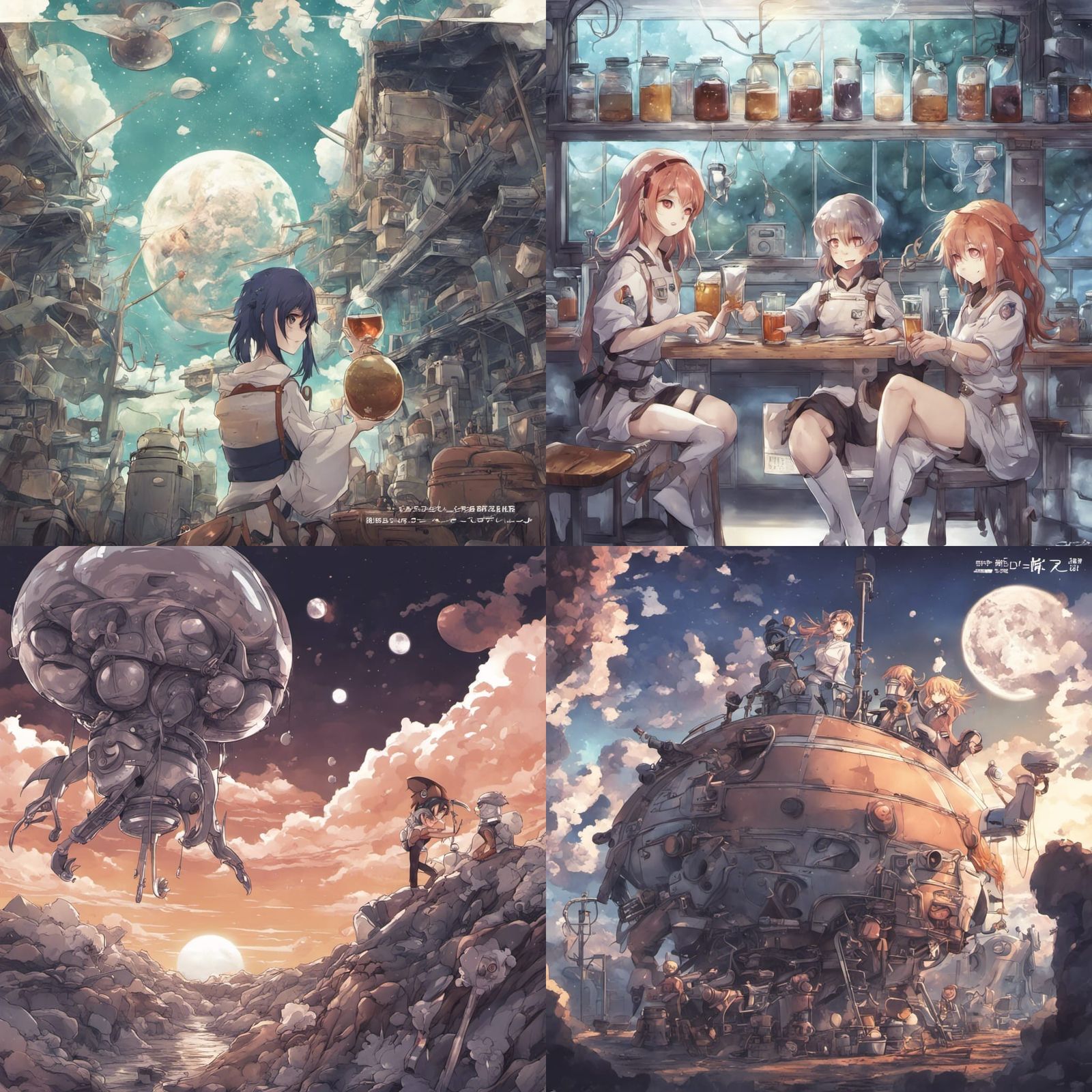 Brewing Moonshine, alien world, - AI Generated Artwork - NightCafe Creator