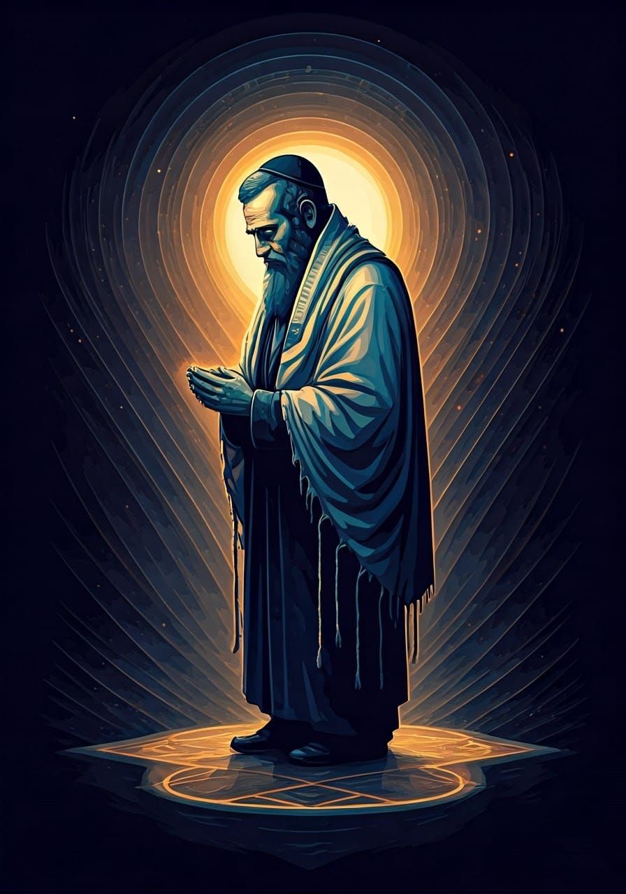 Sweeps for redemption - A Haredi Jewish Man in Prayer, Scree...