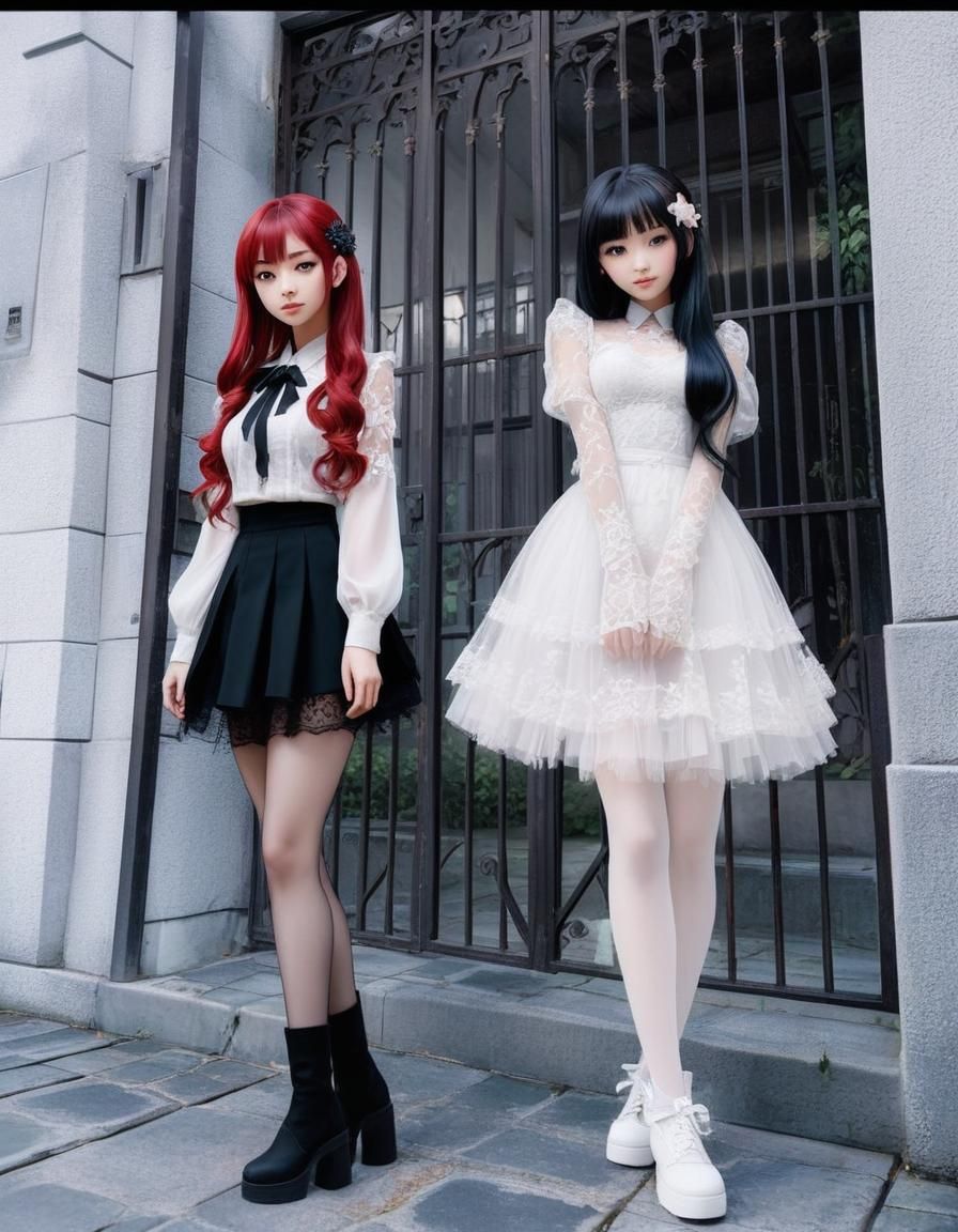 Harajuku Fashion (Jirai Kei and Ama Rori) - AI Generated Artwork ...