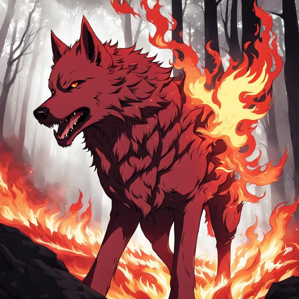 Phoenix Wolf of the Feywilds - AI Generated Artwork - NightCafe Creator