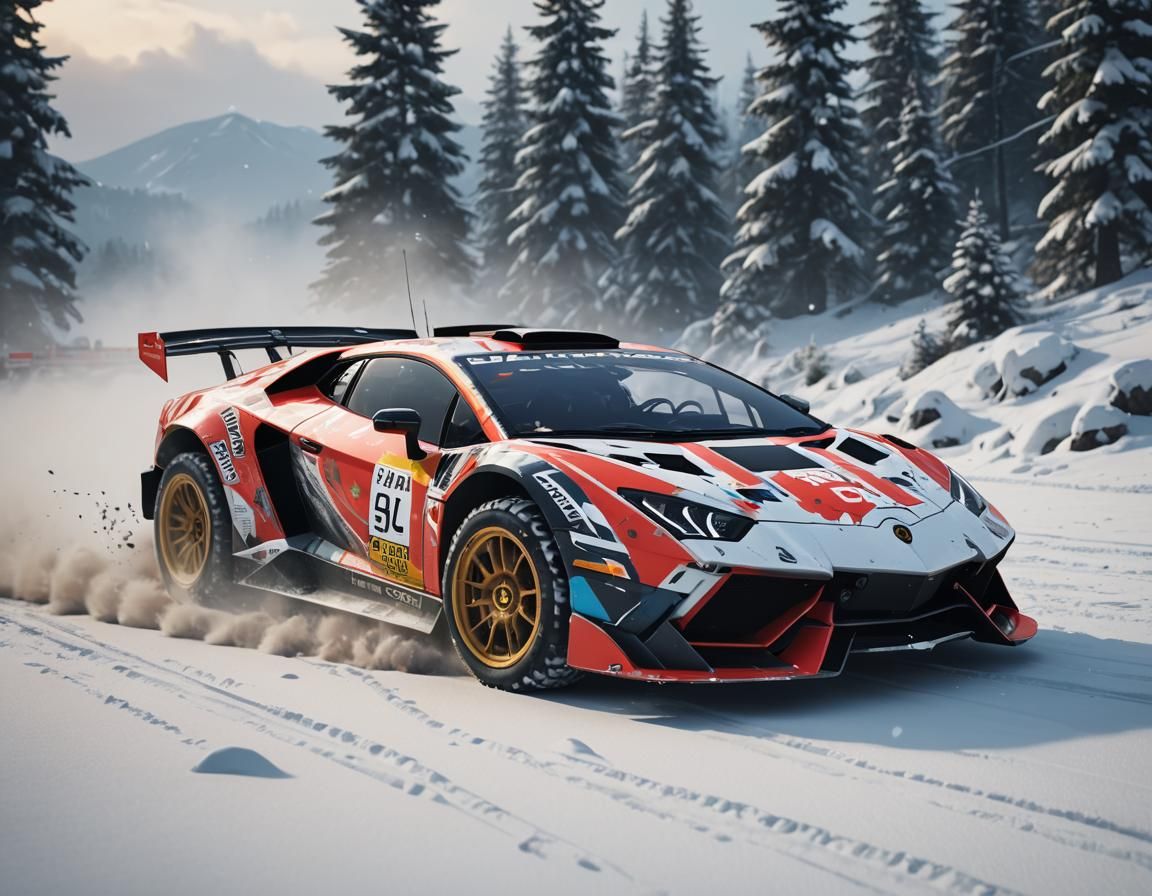 rally lamborghini - AI Generated Artwork - NightCafe Creator