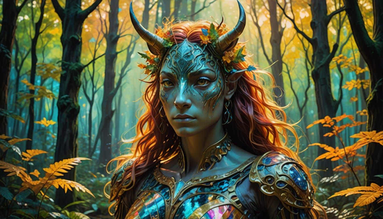 Ethereal Female Centaur in Vibrant Fauvist Express... - AI Art