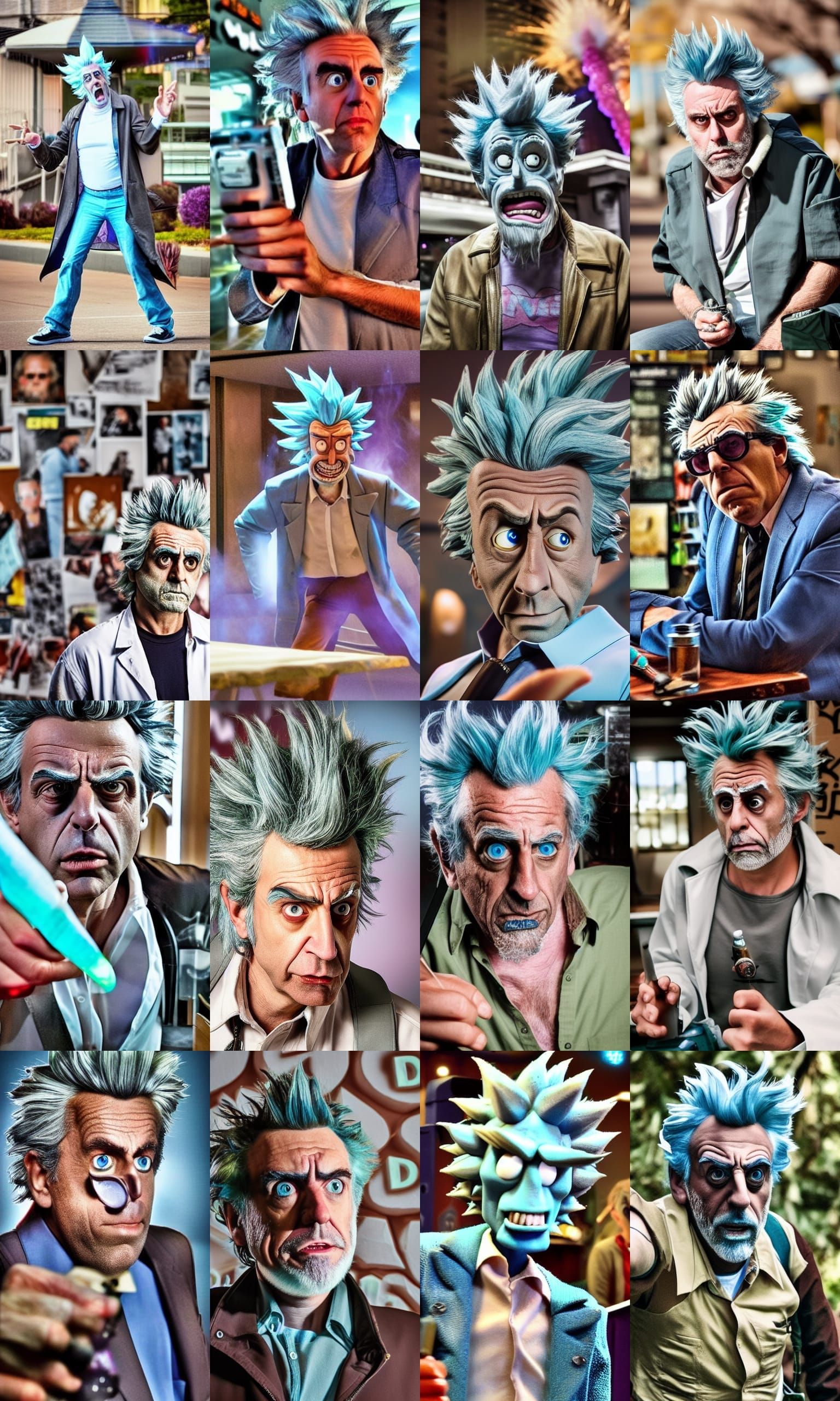 Rick Sanchez in live action. Sharp Focus. Photo. Real. - AI Generated ...