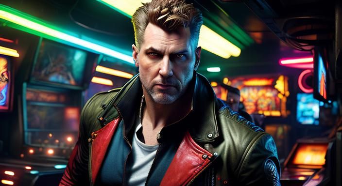 handsome and flamboyant pinball wizard, Hyperrealistic, splash art ...