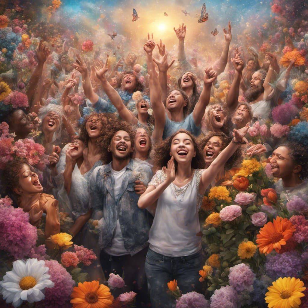 Happy people - AI Generated Artwork - NightCafe Creator