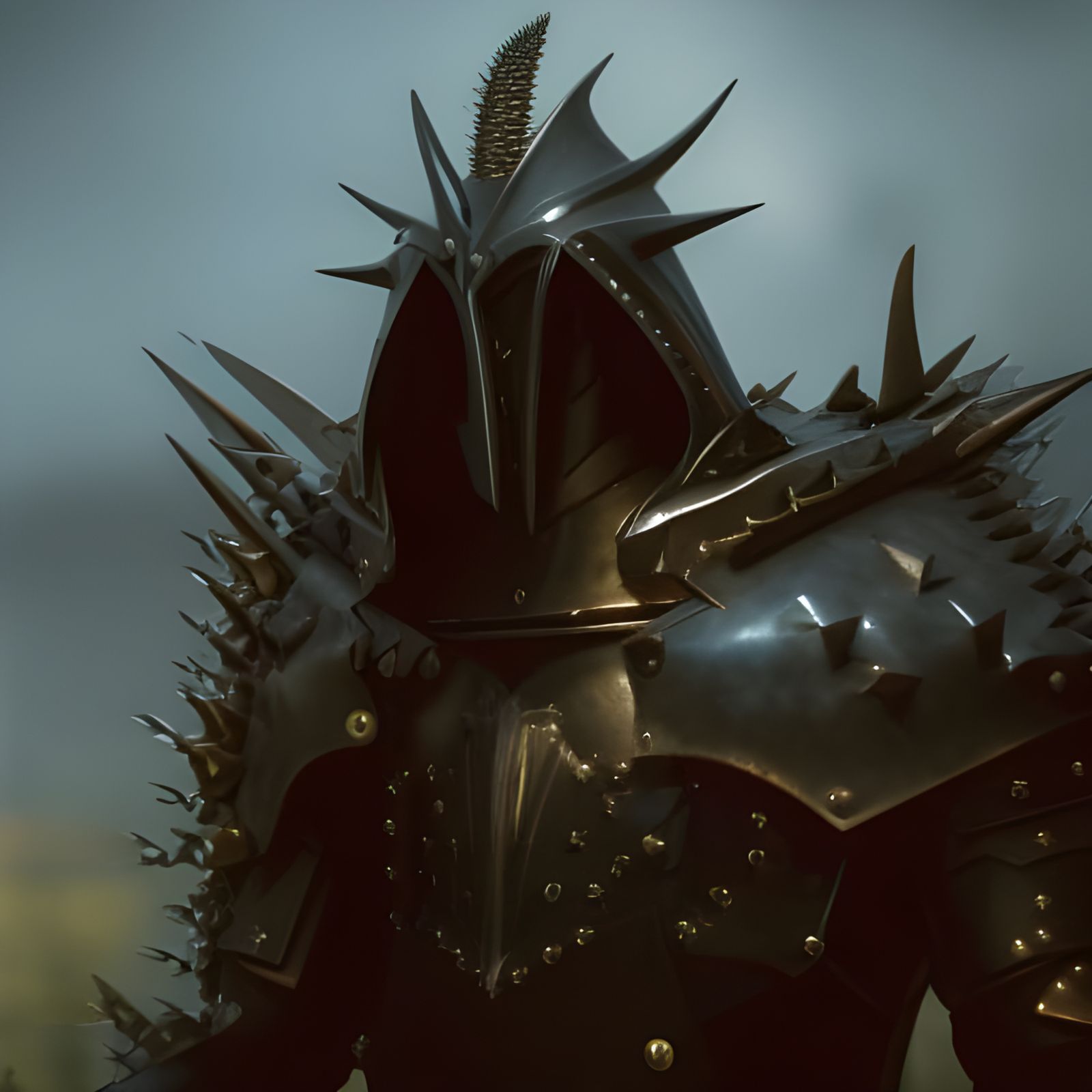 sauron with spiked armour - AI Generated Artwork - NightCafe Creator