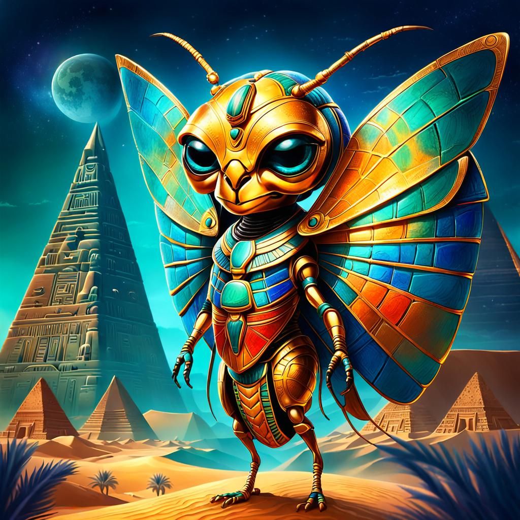 Anthropomorphic Scarab. - AI Generated Artwork - NightCafe Creator