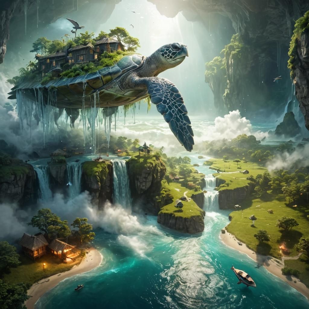 Masterpiece Monday (Challenge) - Majestic Flying Turtle Ris...