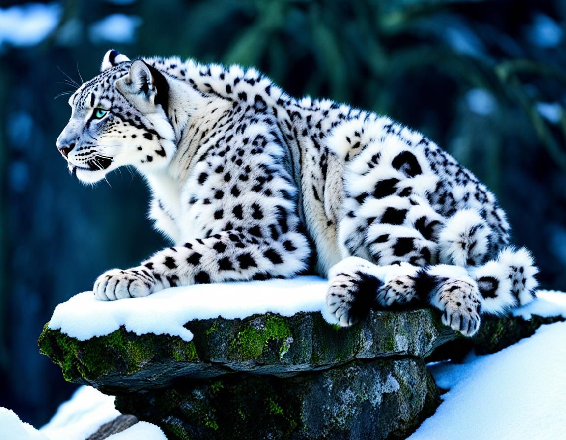 snow leopard - AI Generated Artwork - NightCafe Creator