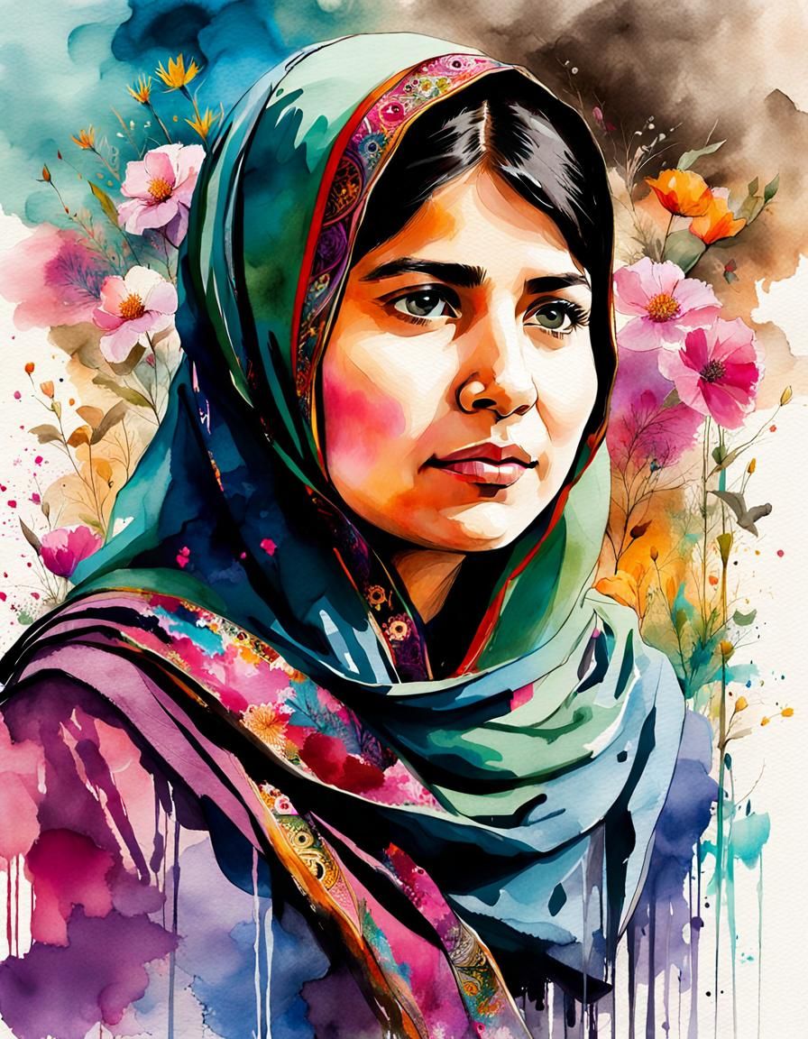 Malala YOUSAFZAI - AI Generated Artwork - NightCafe Creator