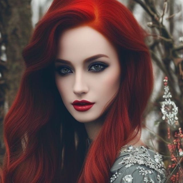 beautiful red haired beauty - AI Generated Artwork - NightCafe Creator