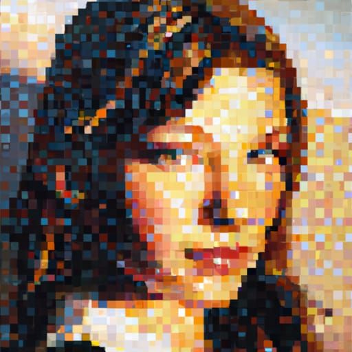 pixelated portrait of Lucy, Cyberpunk anime - AI Generated Artwork ...