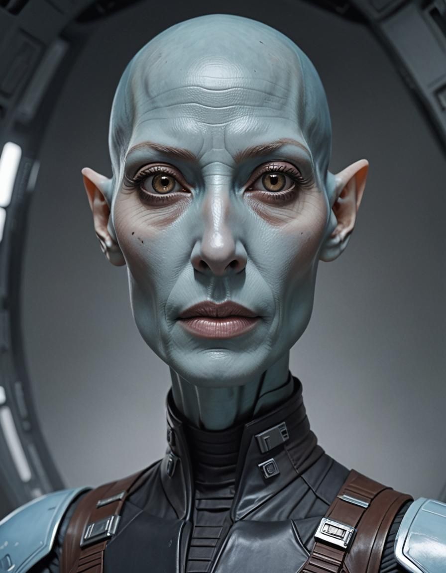 SFF character portrait ( human-alien hybrid ) - AI Generated Artwork - NightCafe Creator