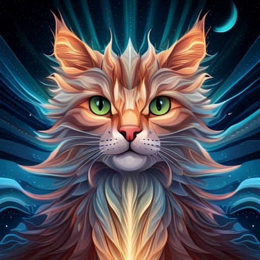 Dreamy cat - AI Generated Artwork - NightCafe Creator