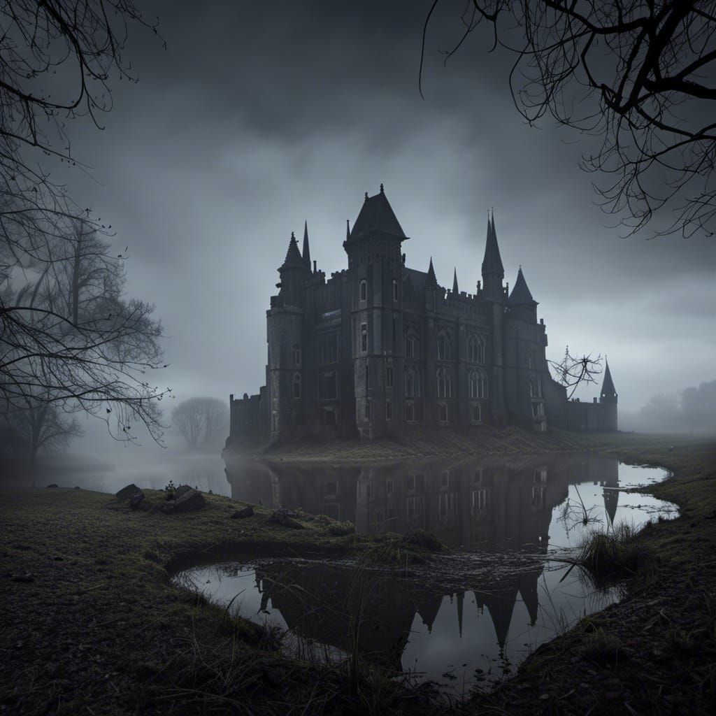 dark horror castle - AI Generated Artwork - NightCafe Creator