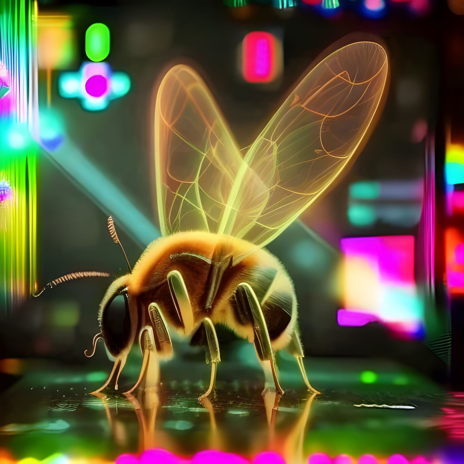 Coder Bee - AI Generated Artwork - NightCafe Creator