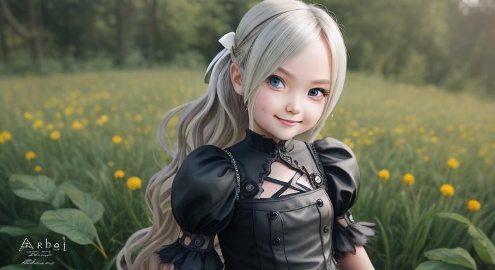 Nier automata 2 B - AI Generated Artwork - NightCafe Creator