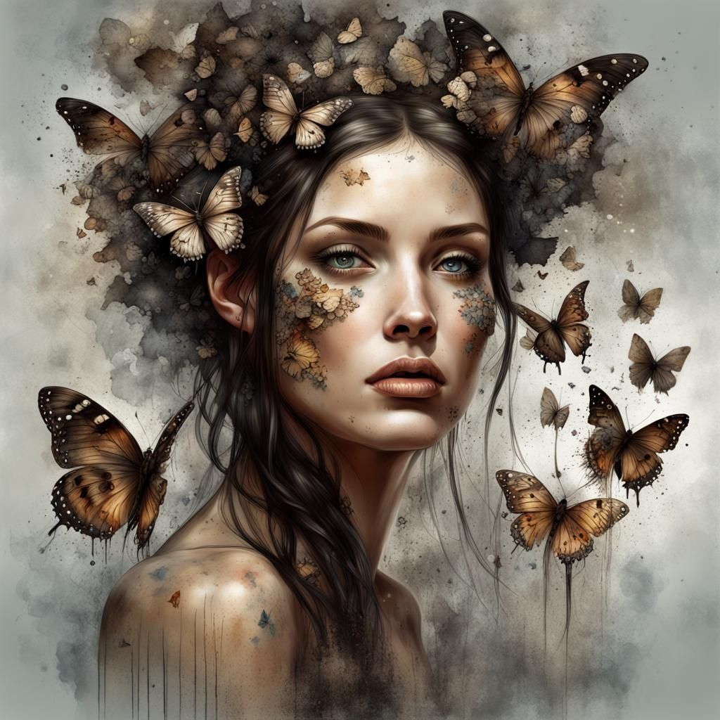 As delicate as a butterfly - AI Generated Artwork - NightCafe Creator