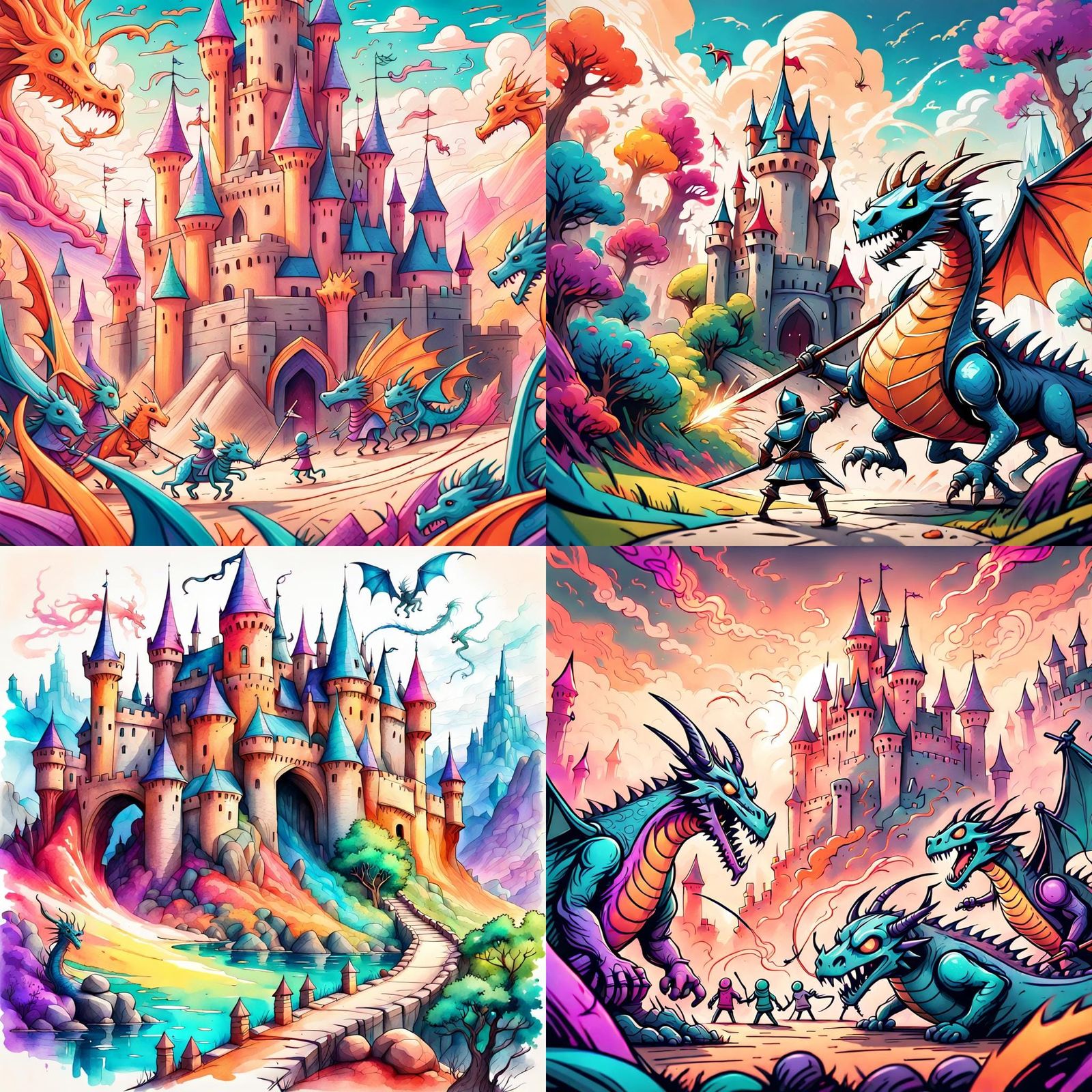 Doodle Fantasy World - Fantasy World Concept Art in Colorful...