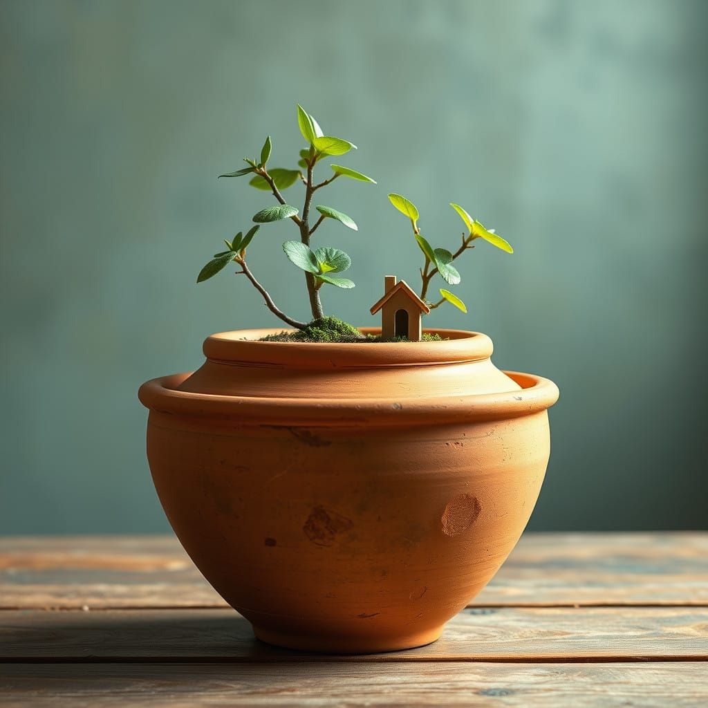 Mythic Clay Vessel Unveils Hidden Realm - AI Art