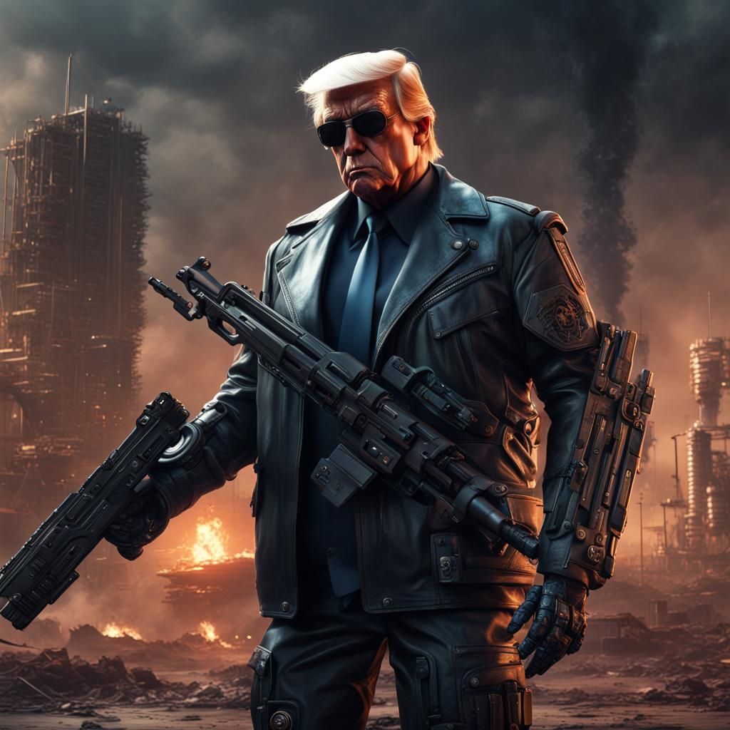 Terminator trump - AI Generated Artwork - NightCafe Creator
