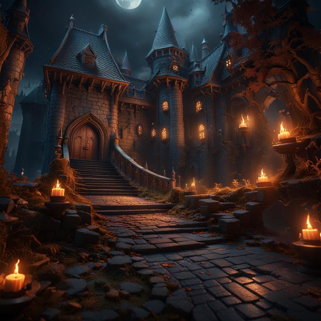 Haunted castle pop up book 3D Game Cinematic Feel, Epic 3D Videogame ...