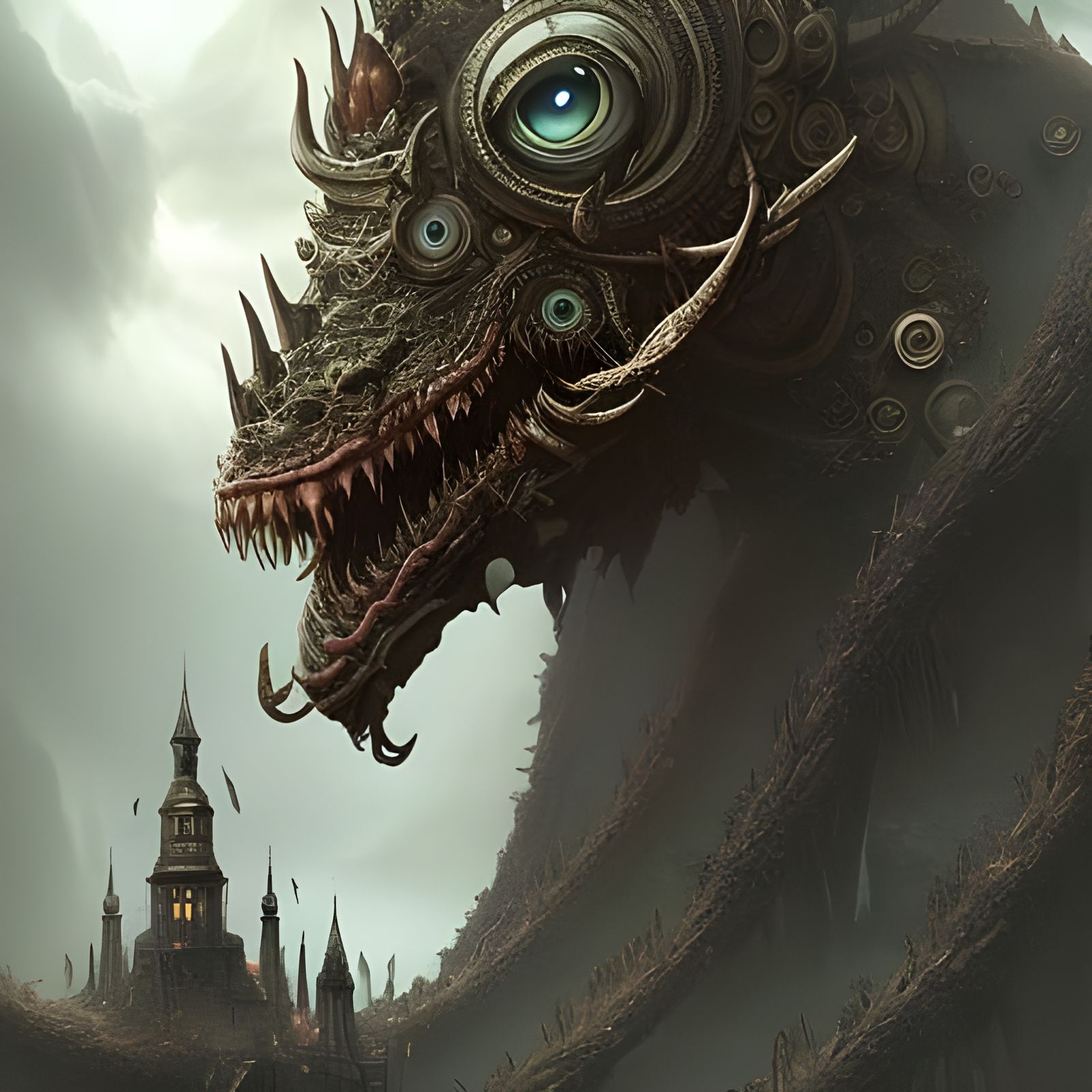 Trippy dragon - AI Generated Artwork - NightCafe Creator